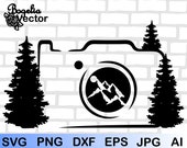 Camera Svg Cut File Mountain Svg Photo Camera Svg for - Etsy