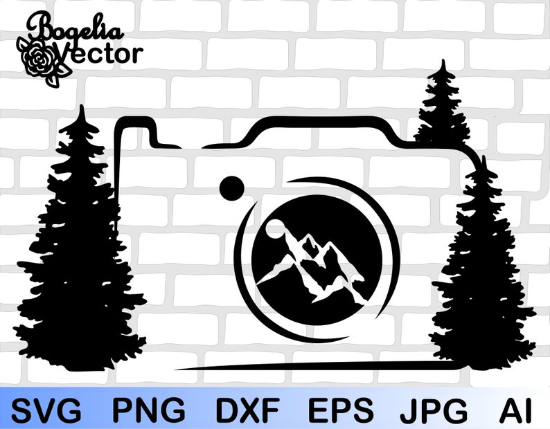 Camera Svg Cut File Mountain Svg Photo Camera Svg for - Etsy