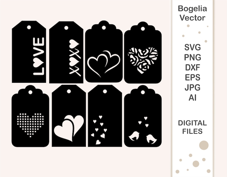 Gift Tag Svg Valentines Day Tag Svg Tag Cut File Laser Cut - Etsy