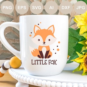 Little Fox Svg Cut File, Cute Baby Fox Svg, Woodland Animal Svg, Cute ...