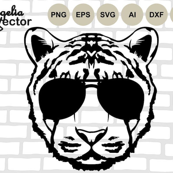 Tiger With Sunglasses - Etsy