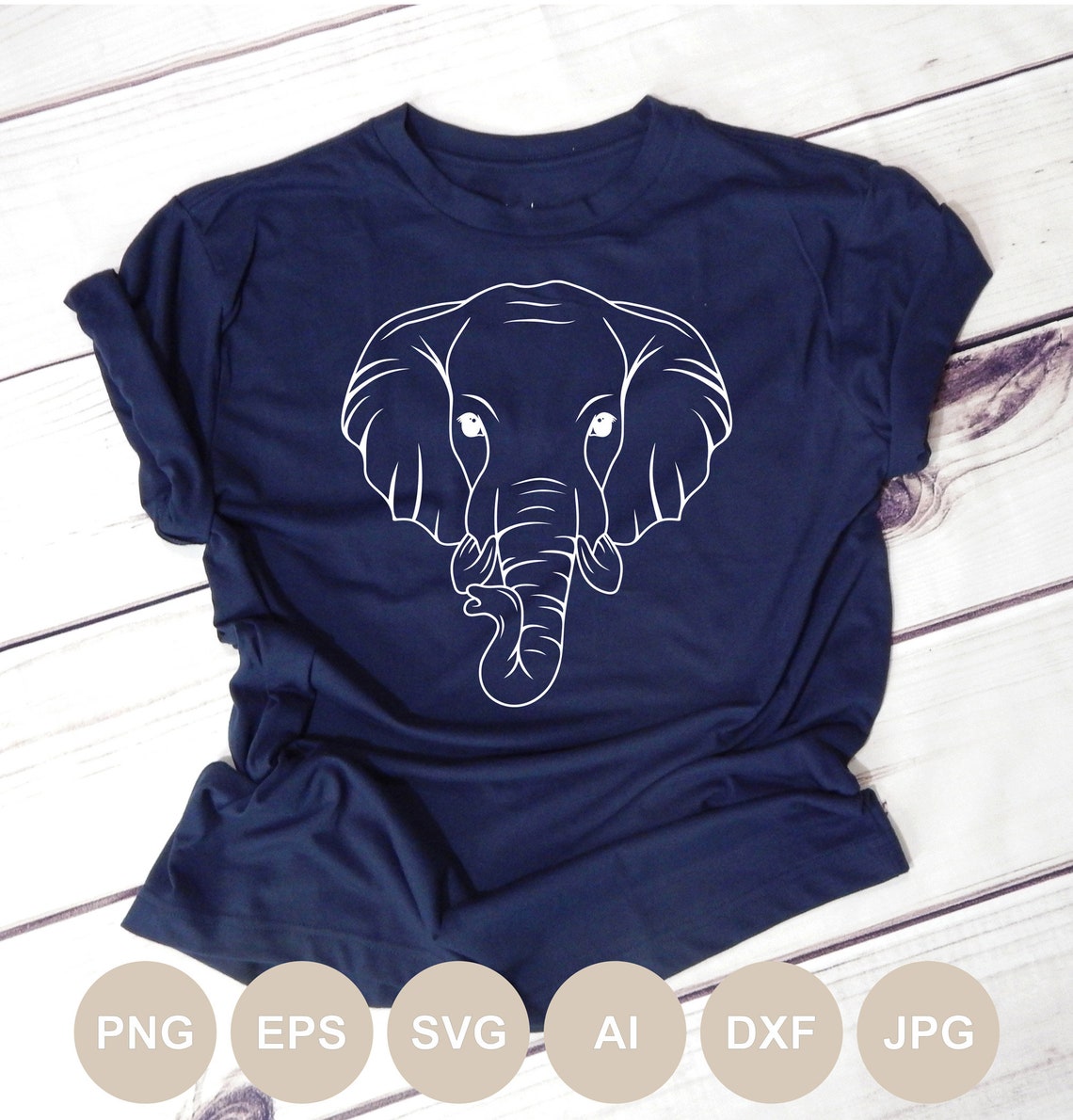 Elephant Svg File Elephant Cut File Animal Svg Boho | Etsy