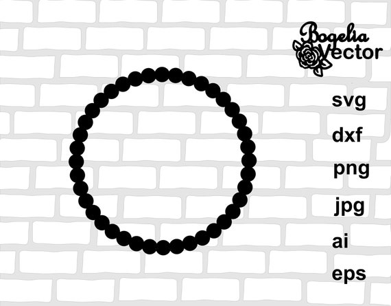 Frame Beads Svg Circle Frame Svg Frame Cut File Monogram | Etsy