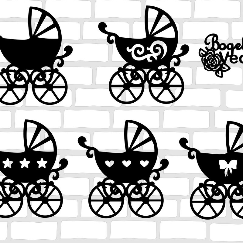 Pram Silhouette Cricut - Etsy UK