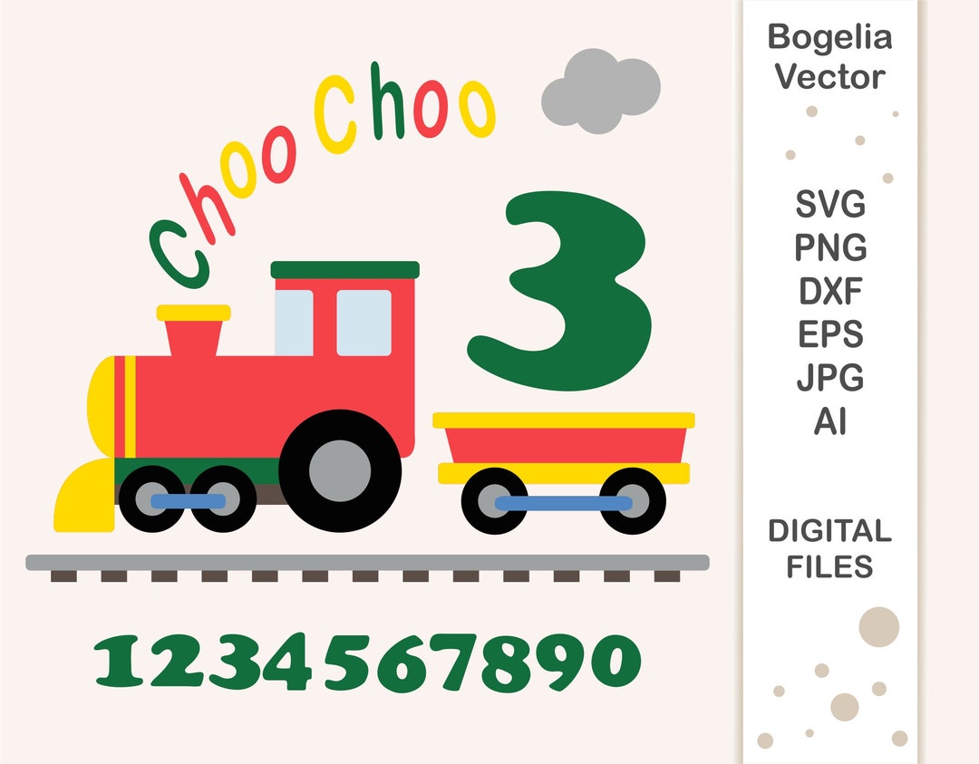 Birthday Train Svg, Layered Cut File, Cricut, Silhouette, Clipart, Boys ...