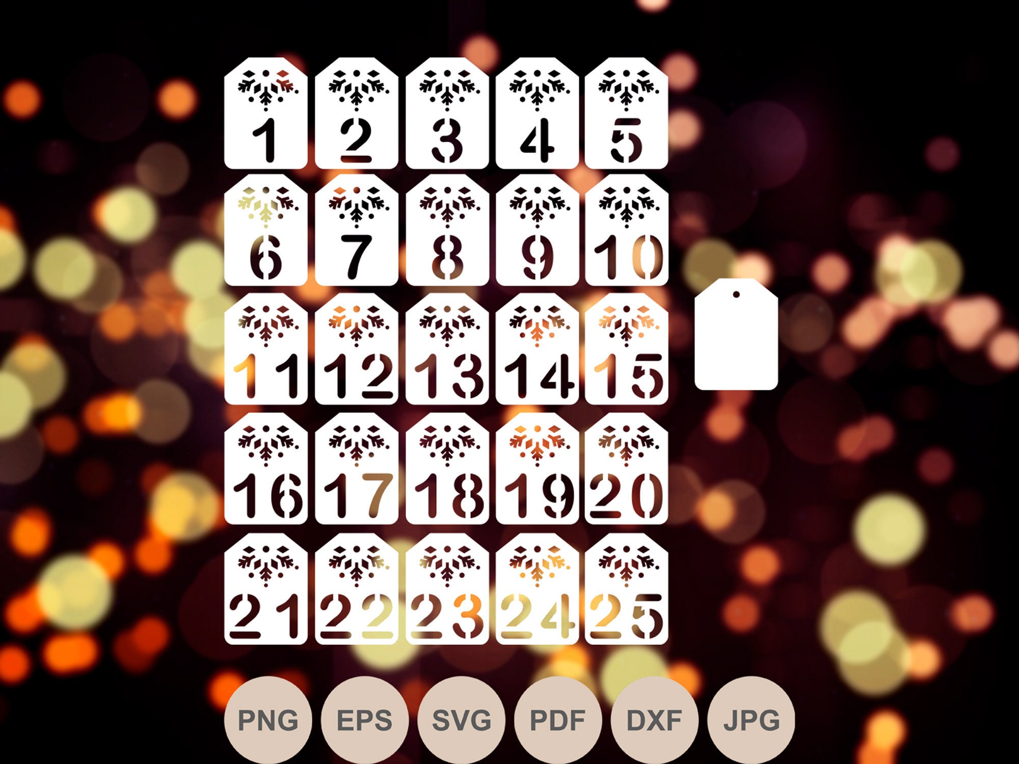 Advent Calendar Svg Christmas Cut Files Christmas Countdown - Etsy