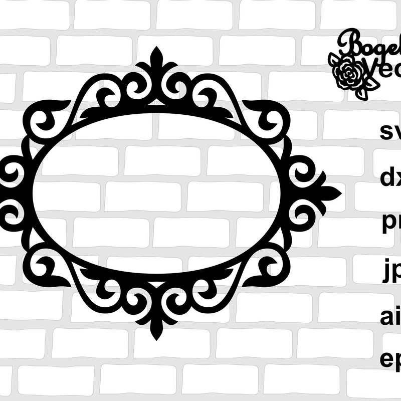 Oval Frame Svg - Etsy