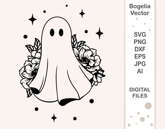 Ghost Svg Floral Ghost Svg Ghost Cut File Ghost With - Etsy Canada
