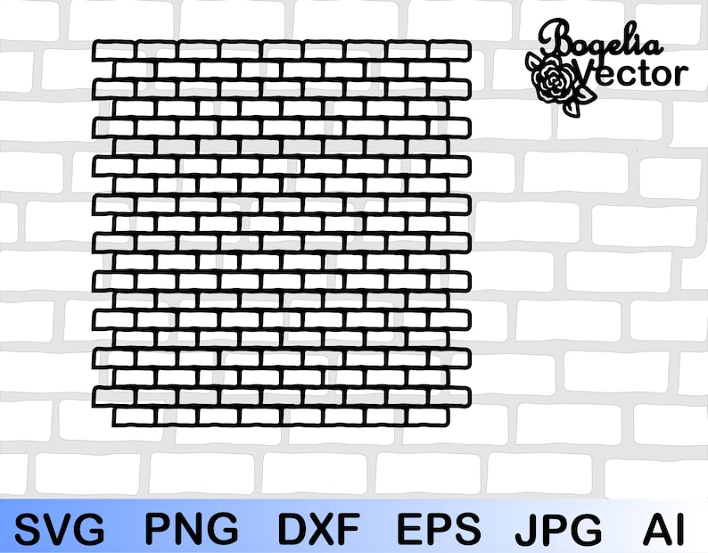 Brick Svg Cut File Stencil Template Svg Pattern Brick Wall - Etsy
