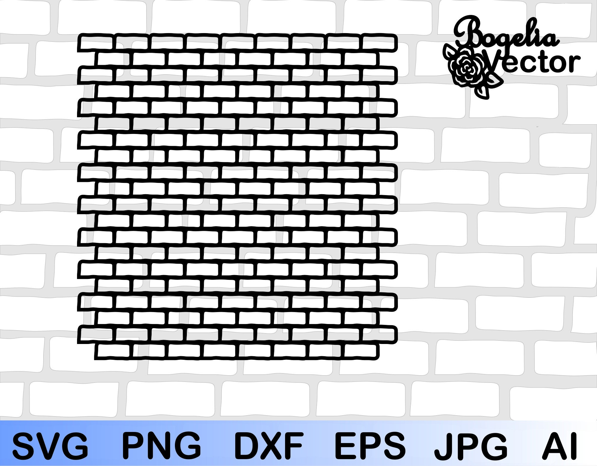 Brick Svg Cut File Stencil Template Svg Pattern Brick Wall - Etsy