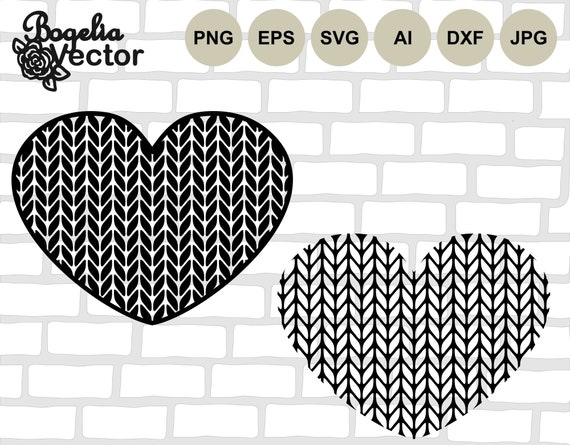 Knit Heart Svg Heart Svg Cut Files Yarn Svg Yarn Heart Png - Etsy