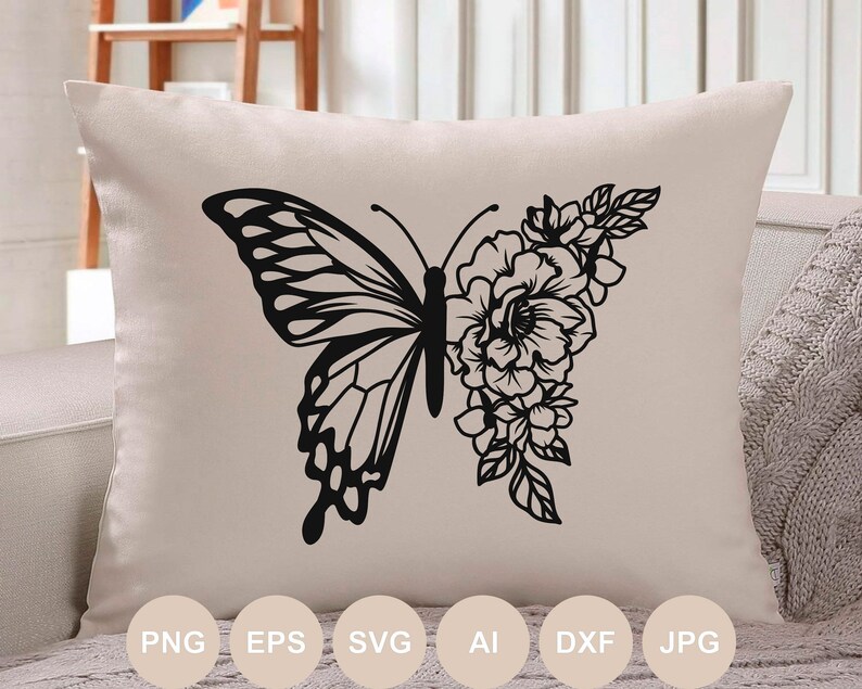 Butterfly Svg Floral Butterfly Svg Butterfly Cut File - Etsy