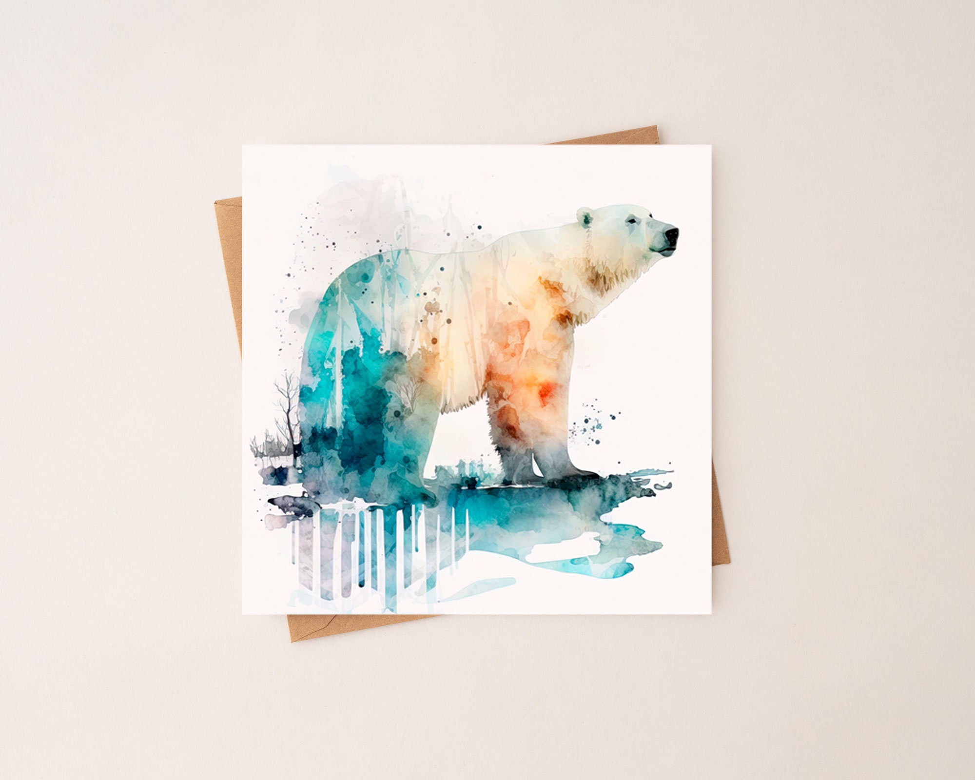 Watercolor Bear Clipart White Bear Clipart Jpg High Quality - Etsy