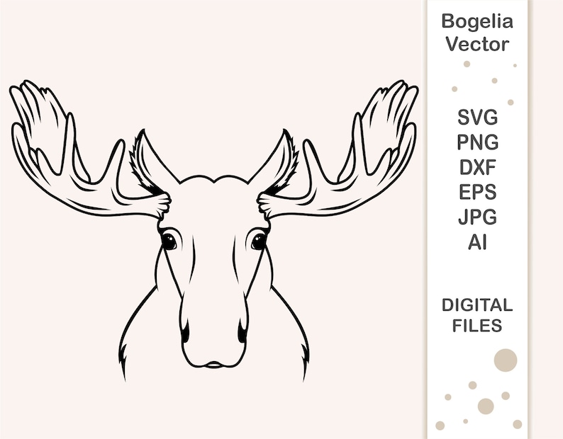 Moose Svg Moose Cur File Moose Face Svg Forest Animal Svg - Etsy