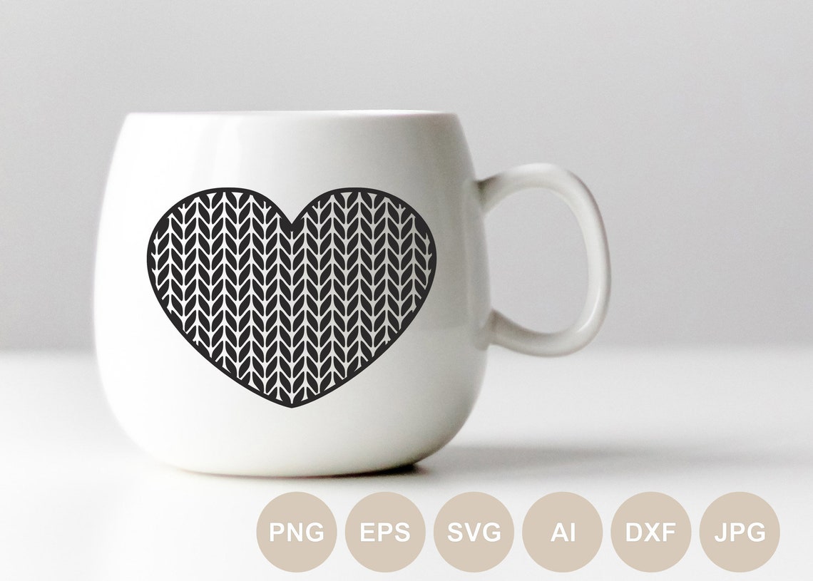 Knit Heart Svg Heart Svg Cut Files Yarn Svg Yarn Heart Png - Etsy