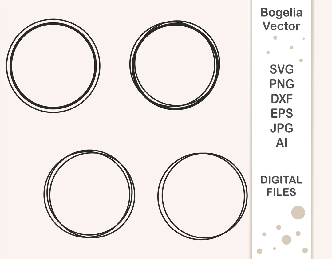 Circle Frame Svg, Monogram Frame Svg, Round Frame Svg, Wedding Frame ...