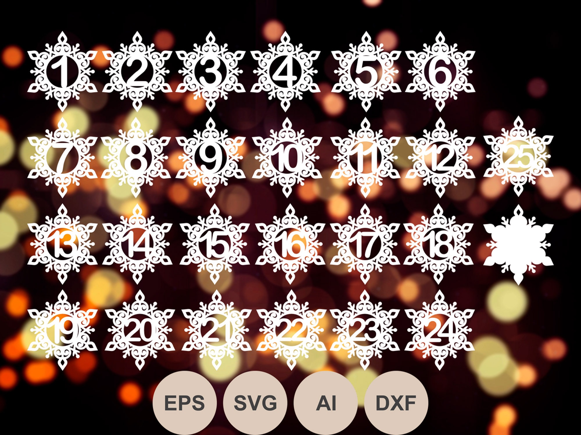 Christmas Advent Calendar Svg Christmas Cut Files Christmas - Etsy