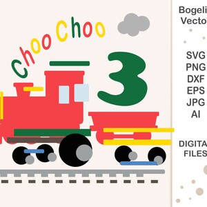 Birthday Train Svg, Layered Cut File, Cricut, Silhouette, Clipart, Boys ...