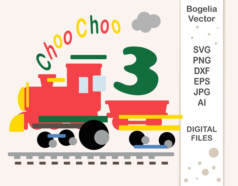 Birthday Train Svg, Layered Cut File, Cricut, Silhouette, Clipart, Boys ...
