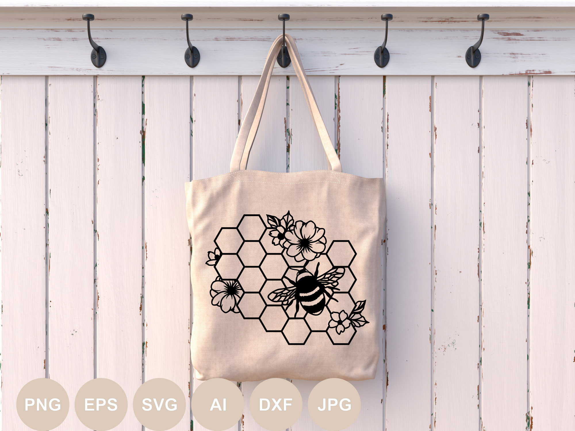 Bee Svg File Cut File Floral Bee Honey Svg Honeycomb Png - Etsy