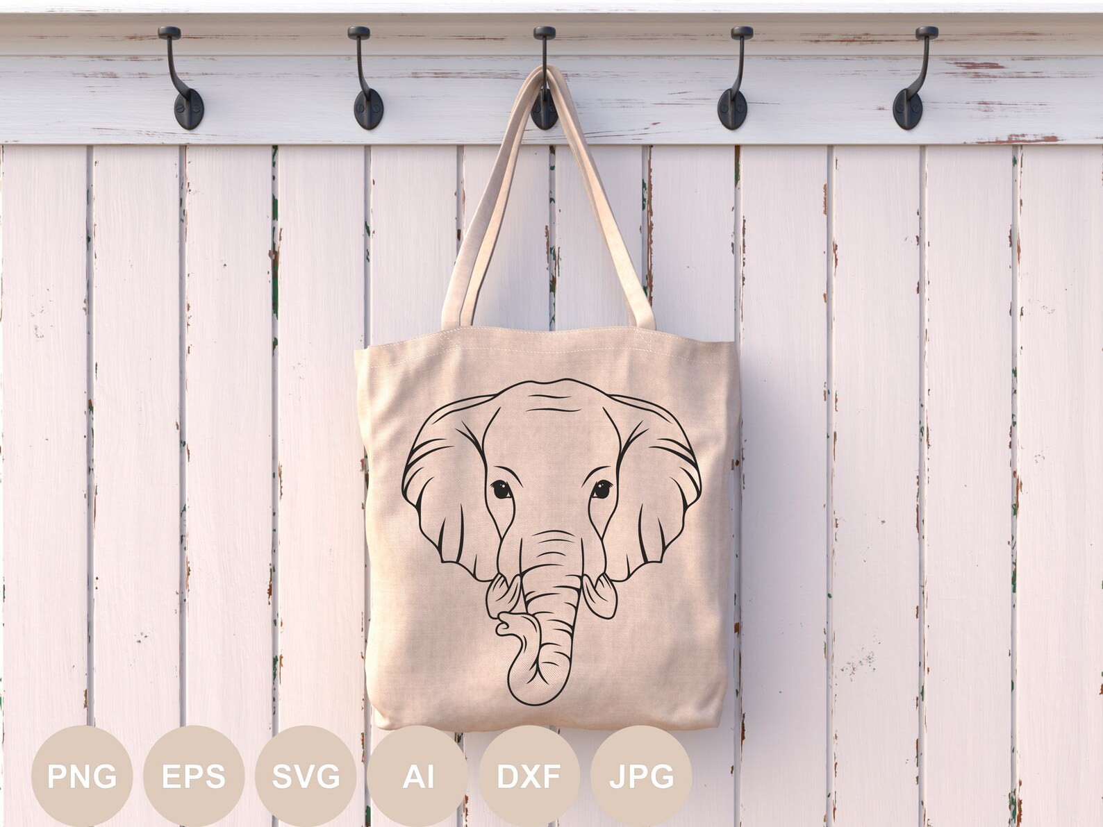 Elephant Svg File Elephant Cut File Animal Svg Boho | Etsy