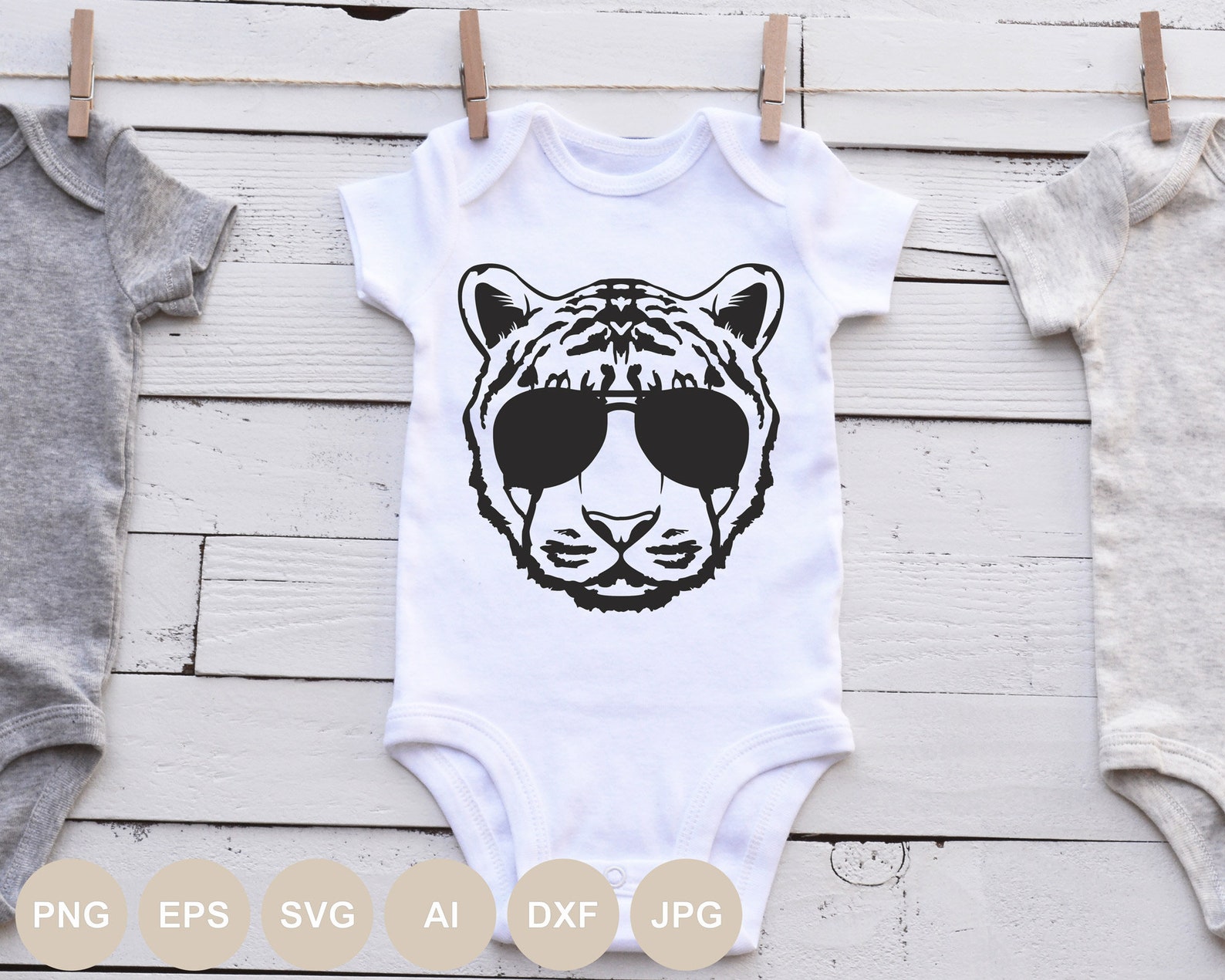 Tiger With Glasses Svg, Tiger Svg File, Tiger Cut File, Animal Svg ...