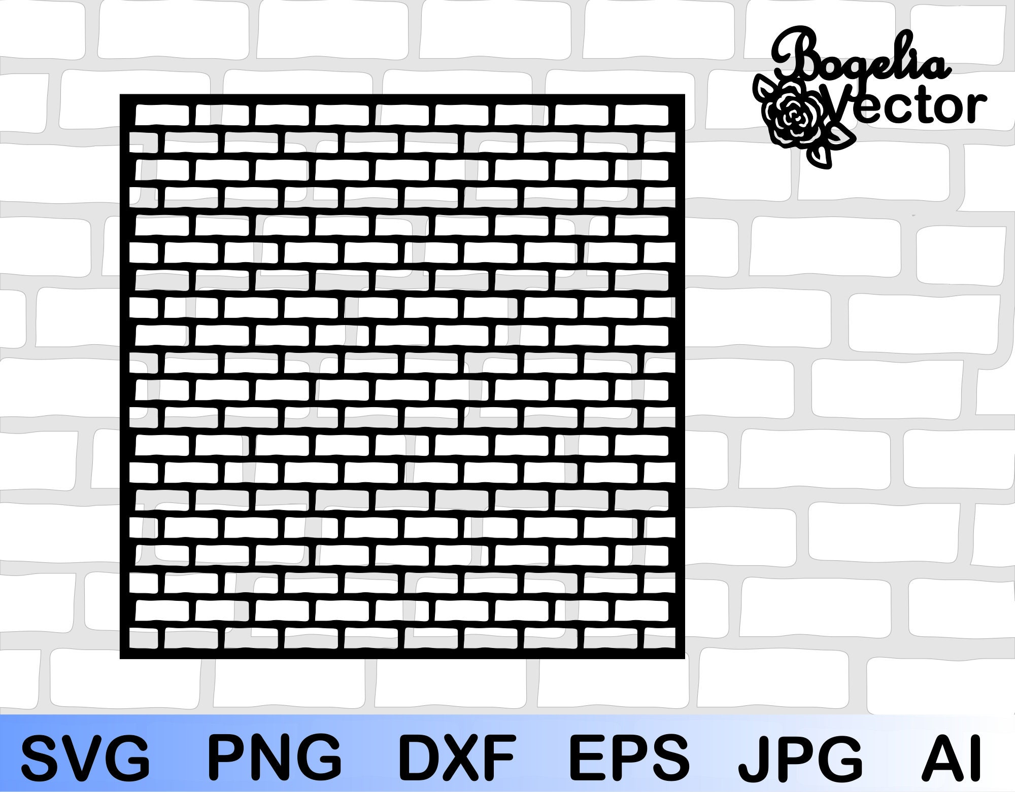 Brick Svg Cut File Stencil Template Svg Pattern Brick Wall - Etsy