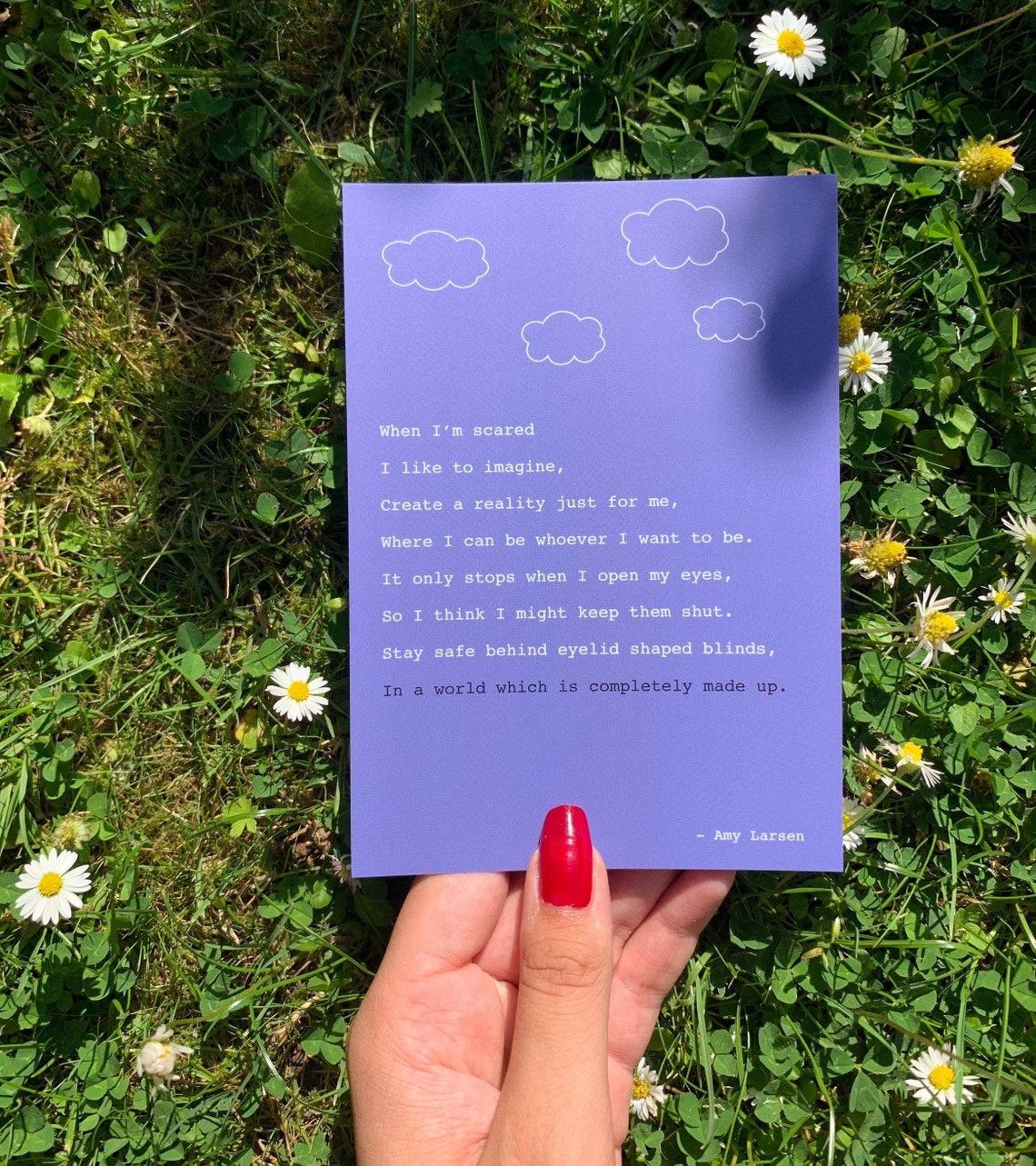 Imagine Original Poetry Postcard Poetry Print Original - Etsy