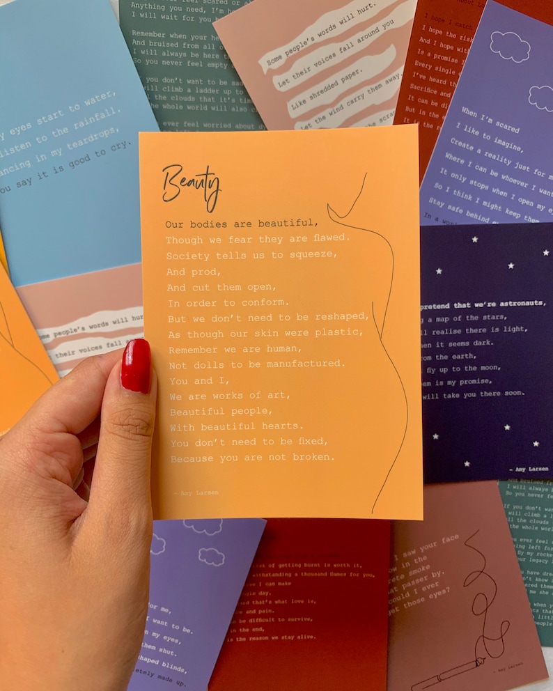 Beauty Original Poem Print-beauty Definition Poem, Original Poetry ...