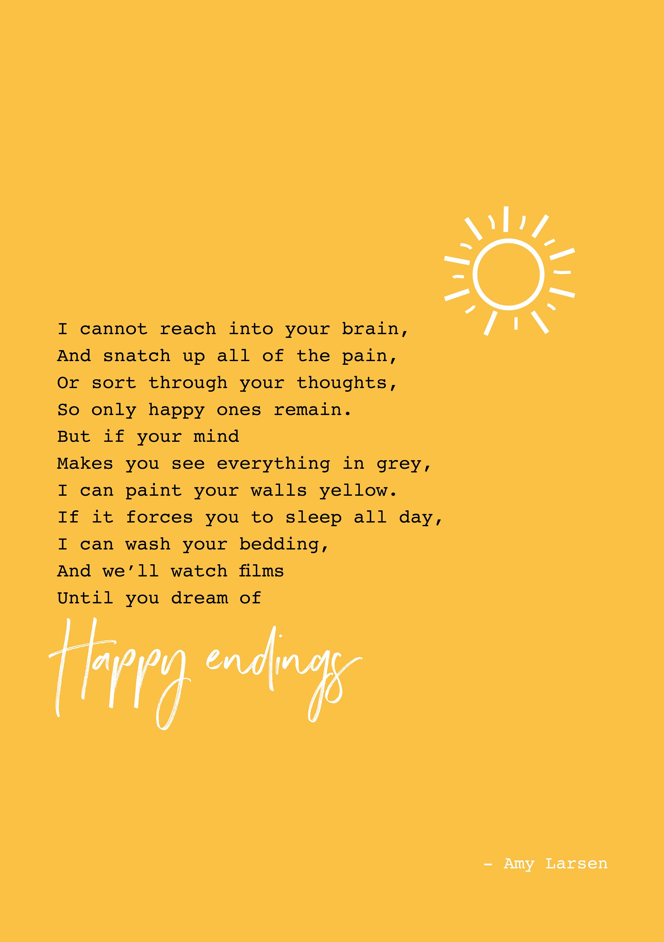 Happy original poem card-Poetry Print Original Poem Happy | Etsy