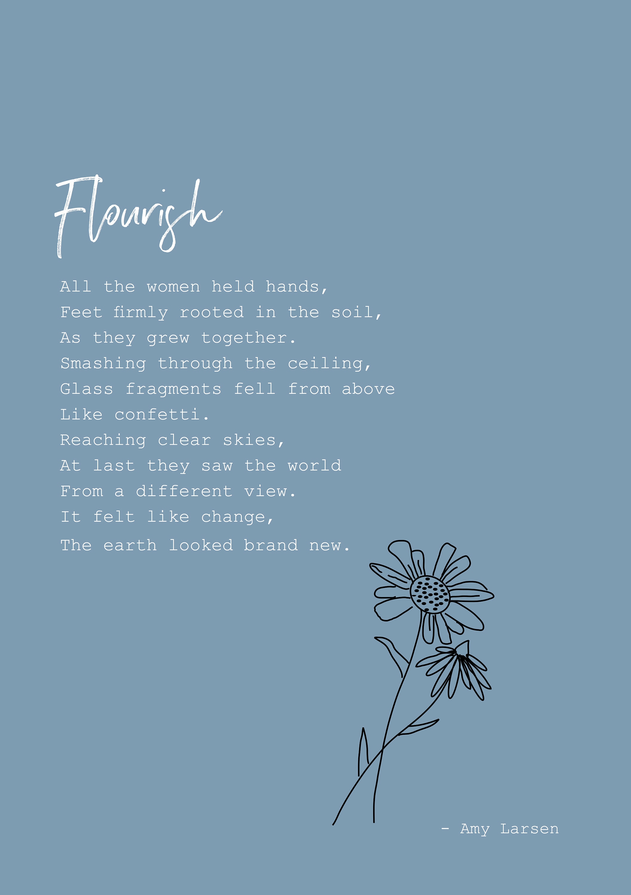 Female Empowerment Poetry Postcard Poetry Print Original - Etsy UK