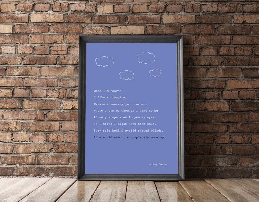 Fairytale Wall Print | Imagination Print | Original Poem | Gifts for ...