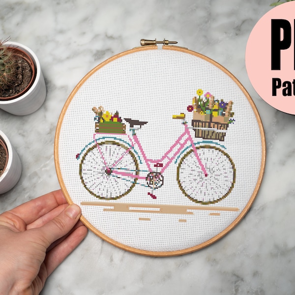 Mountain Bike Cross Stitch - Etsy