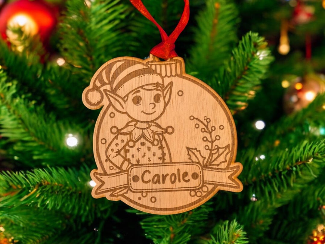 Personalised Elf on the Shelf Christmas Bauble, Custom Ornament, Unique ...