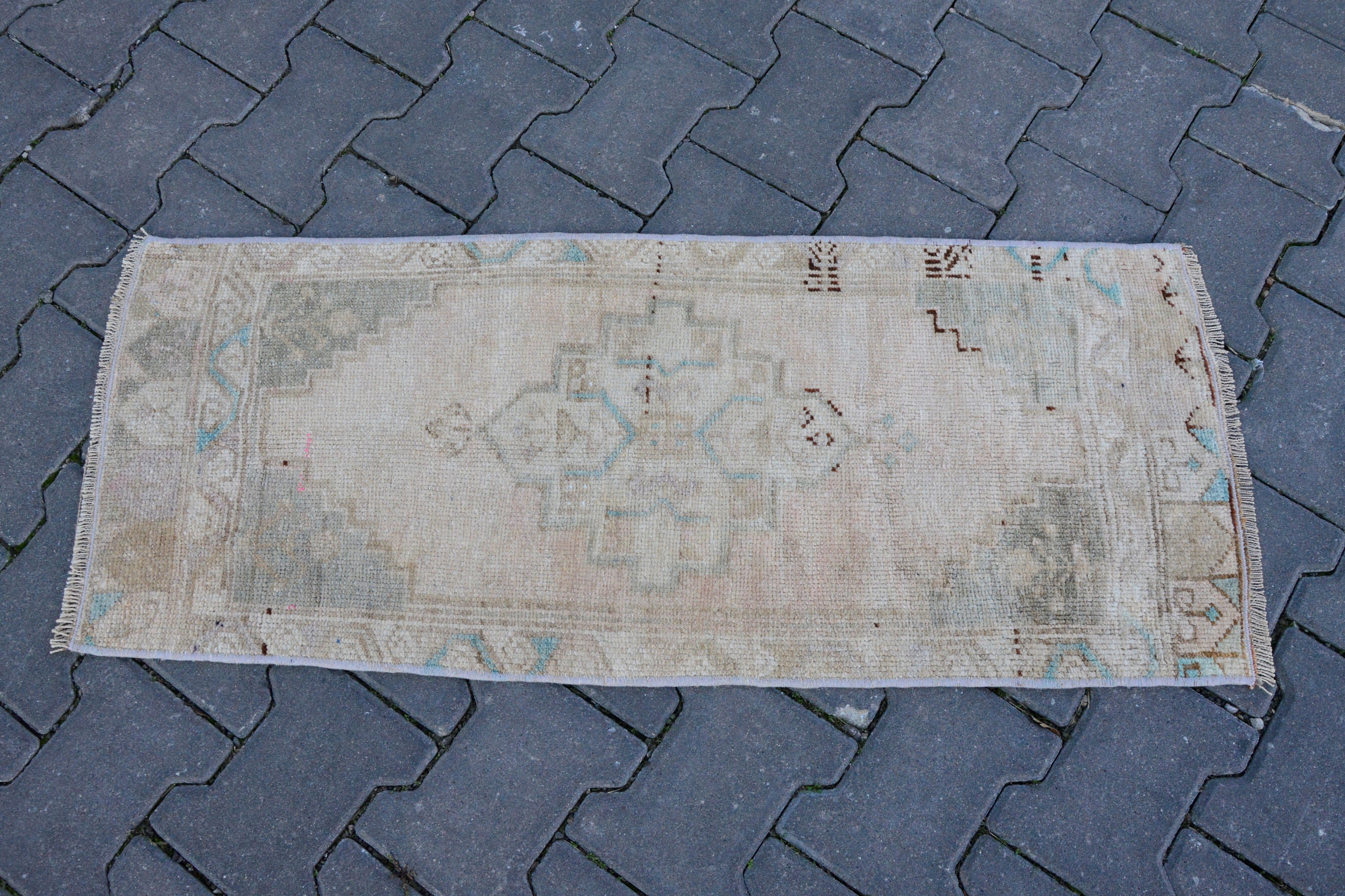Muted Turkish Rug 2x3 Faded Doormat Rug Hand-knotted - Etsy