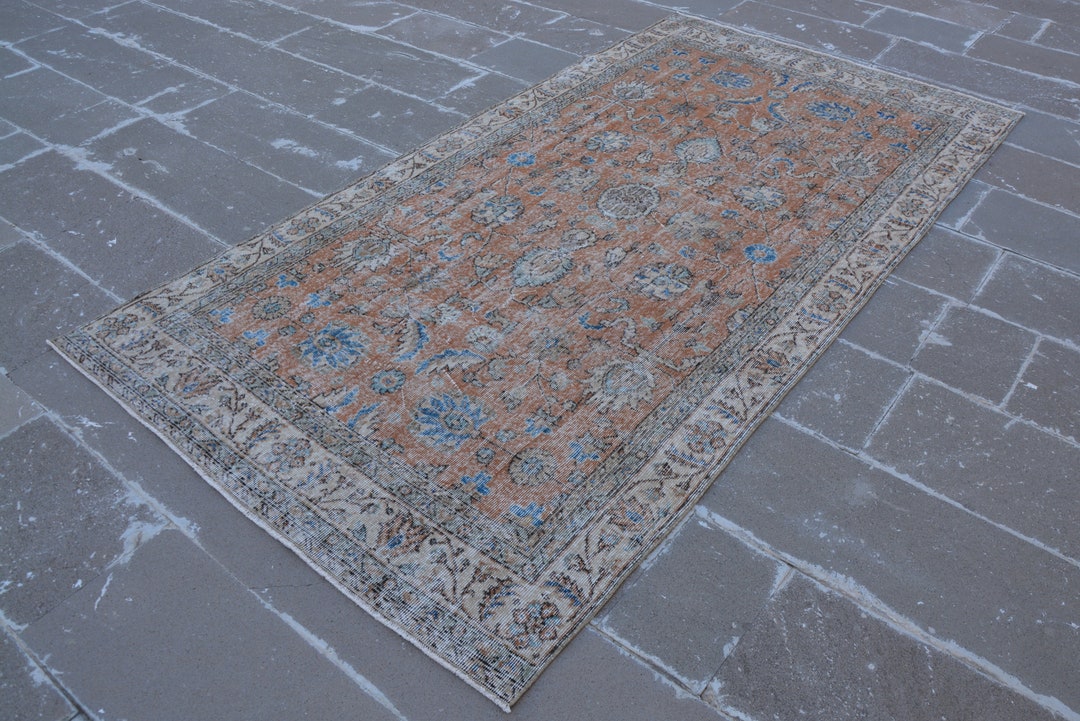 Faded Isparta Rug 5x8 1960s Vintage Rug Hand-knotted Turkish Rug - Etsy