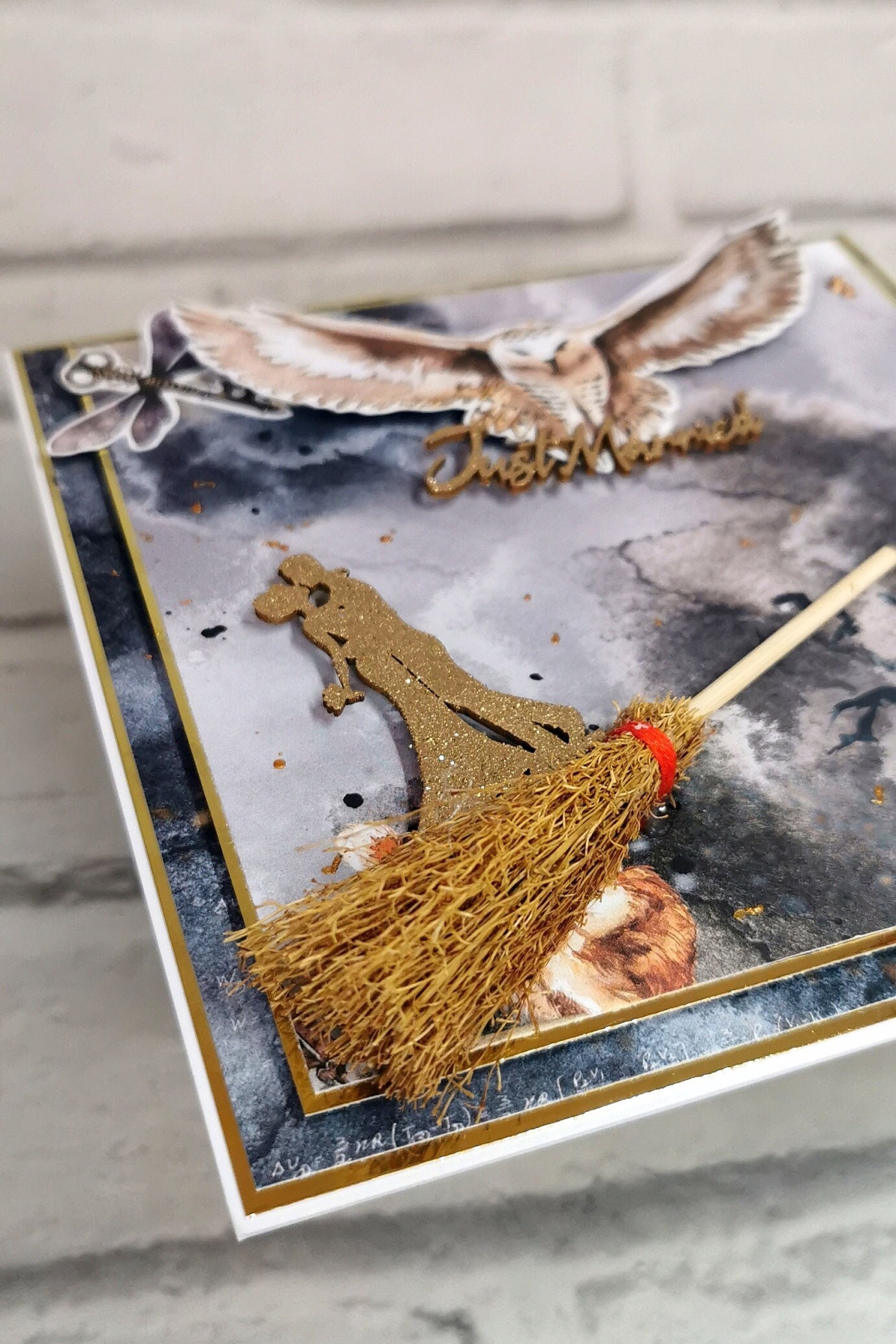 Handmade Wedding Wizard Card. Beautiful, Luxury and Unique Gift for ...