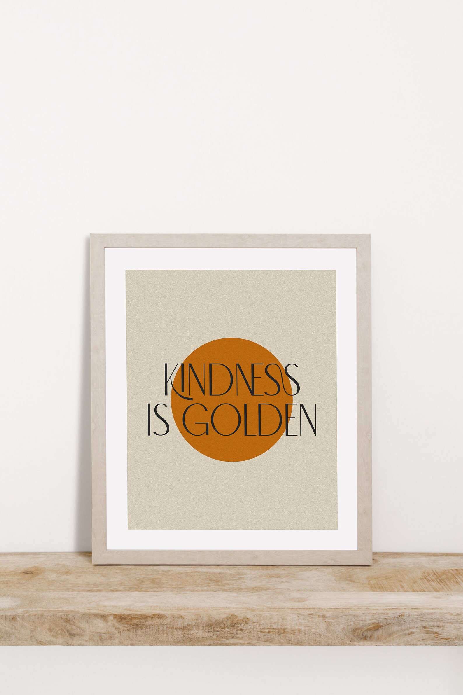 Kindness is Golden Print Typography Wall Art Minimalist - Etsy