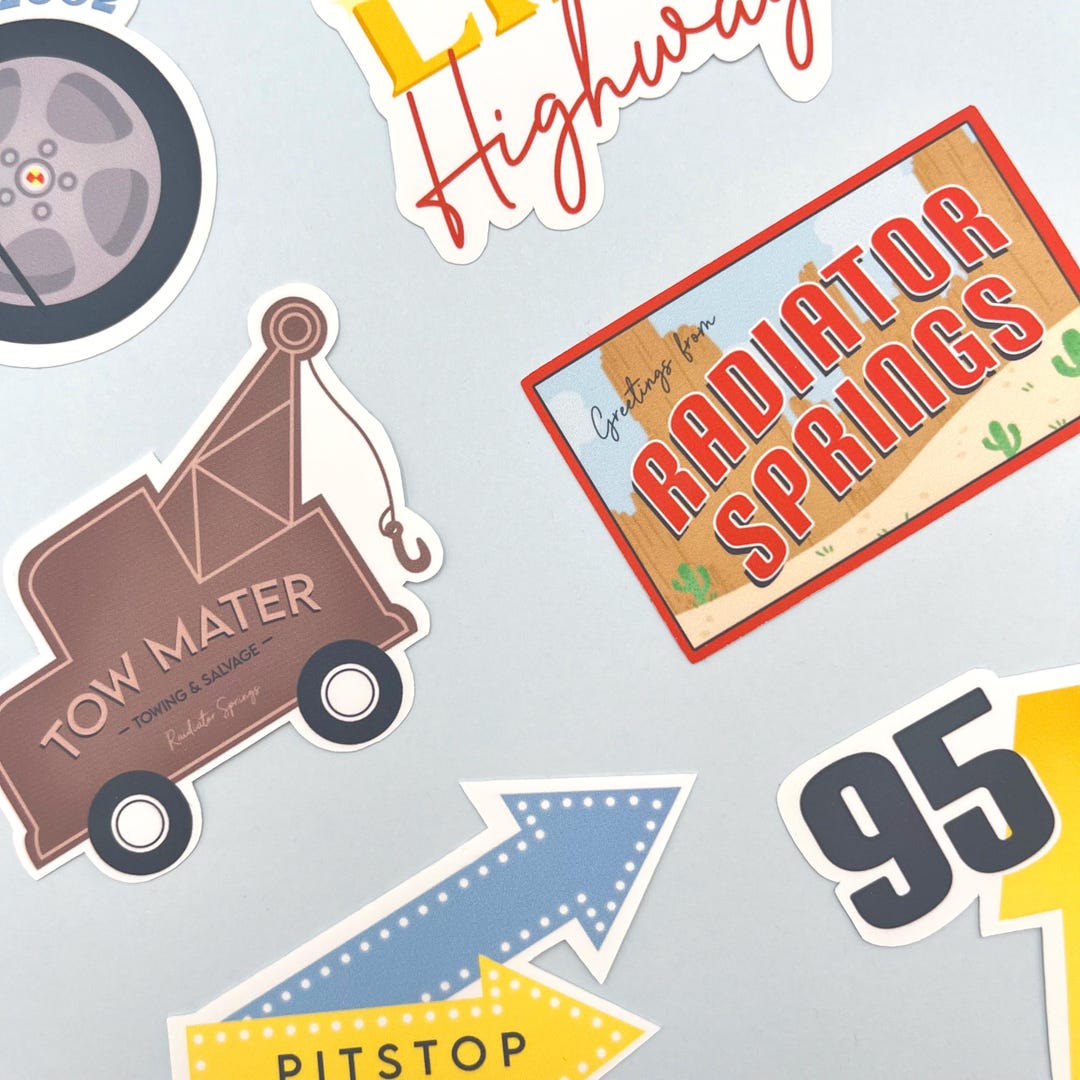 CARS 2.0 Inspired Matt Vinyl Stickers Individual & Packs - Etsy