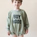 BOY HOOD Oversized Sweatshirt Romper Baby Boy Bubble Romper Baby Boy Outfit Baby Boy Clothes ...