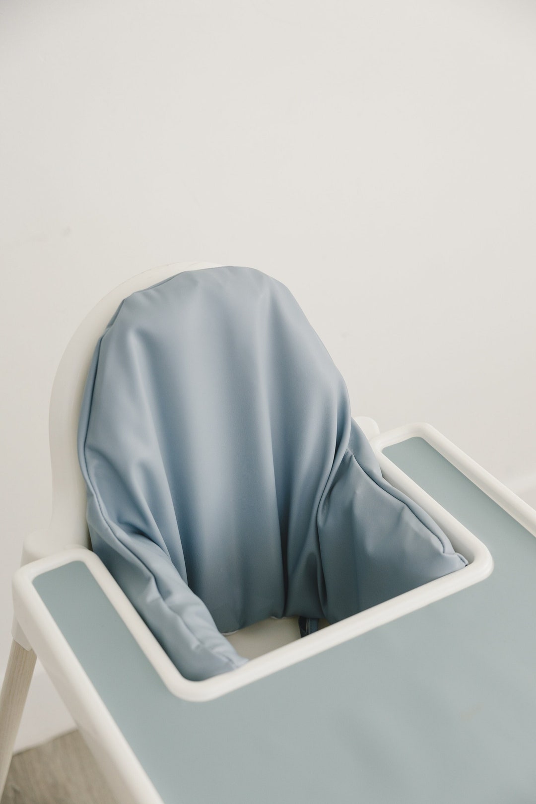 Light Blue Wipeable Vegan Leather Cushion Cover for the IKEA Antilop ...