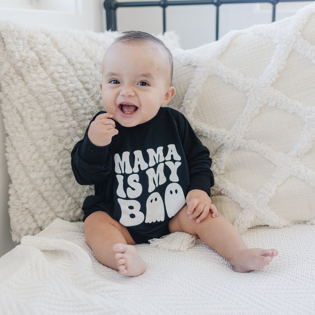Mama is My Boo Oversized Bamboo Sweatshirt Romper Fall Baby - Etsy