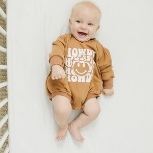 HOWDY Oversized Sweatshirt Romper Baby Boy Bubble Romper - Etsy