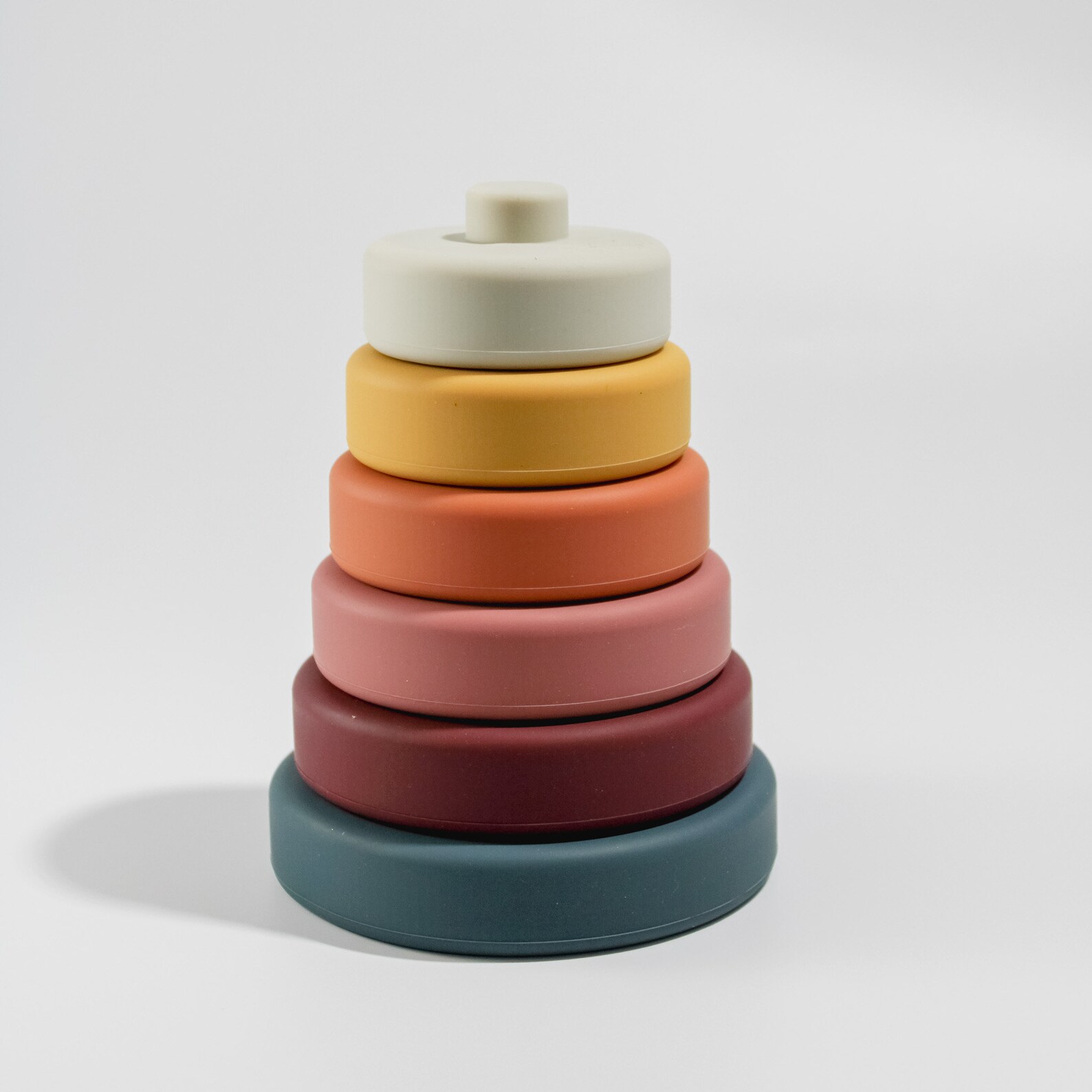 Round Silicone Stacking Toy Toddler Tower Toy Stacking Toy - Etsy