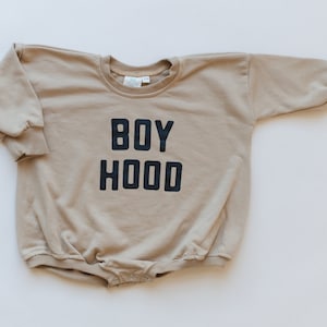 BOY HOOD Oversized Sweatshirt Romper Baby Boy Bubble Romper Baby Boy Outfit Baby Boy Clothes ...