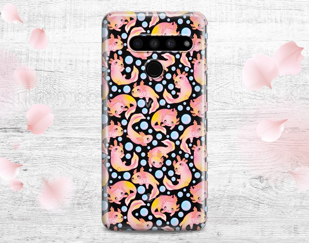 Pretty Axolotl Phone Case LG G6 Sea Bubbles Case Google Pixel - Etsy