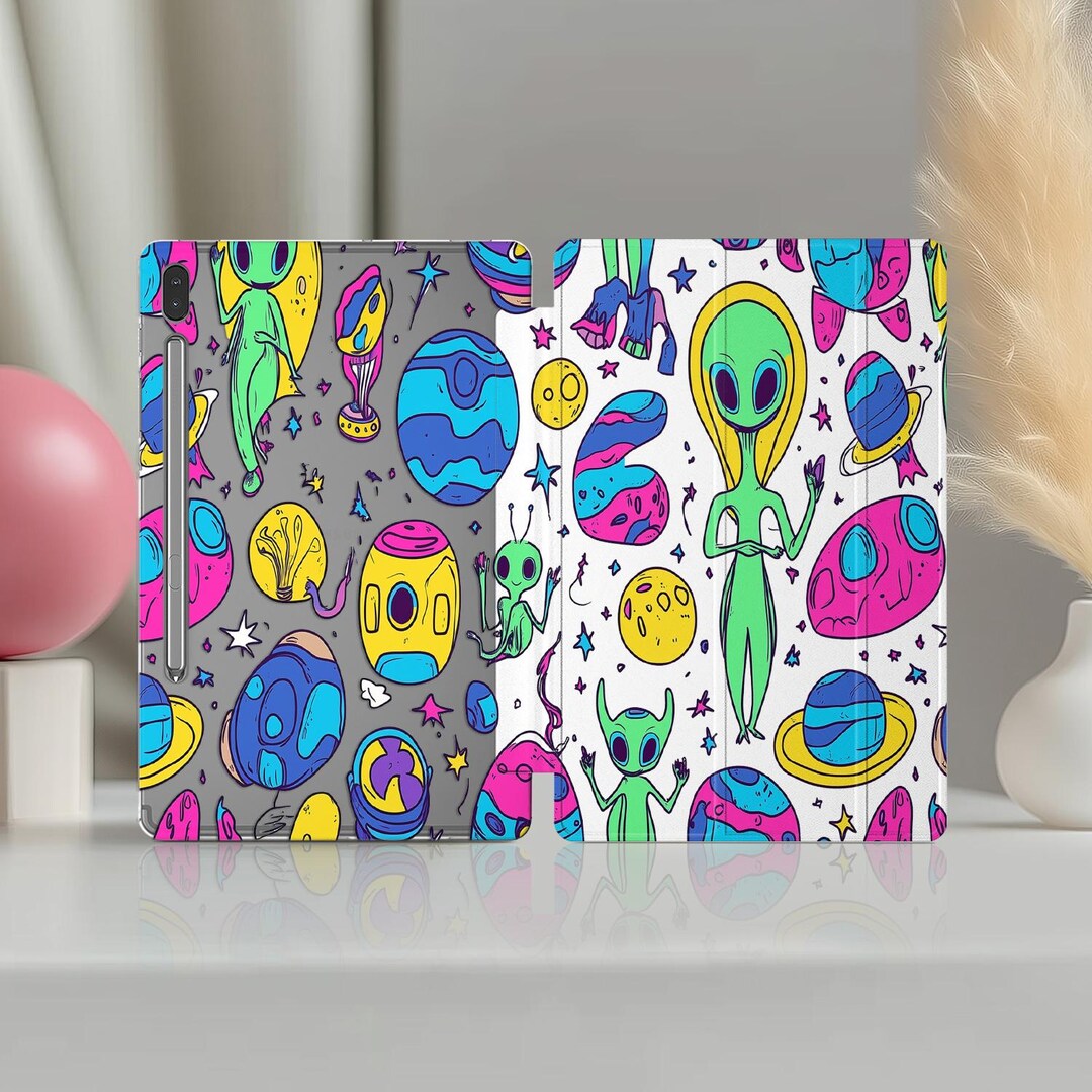 Trippy Alien Space UFO Planet Case for Galaxy Tab A 8 10.5 S3 9.7 ...