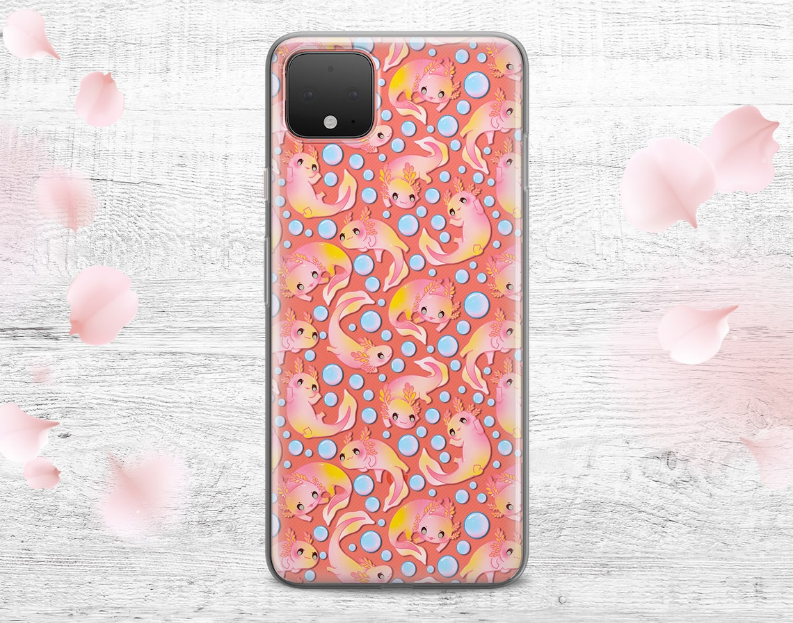 Pretty Axolotl Phone case LG G6 Sea Bubbles Case Google Pixel | Etsy