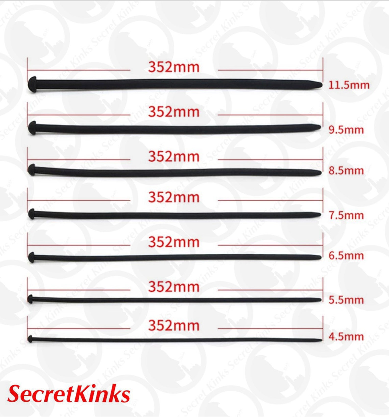 Silicone Penis Sounding Rods 6 Different Sizes BDSM Fetish - Etsy UK