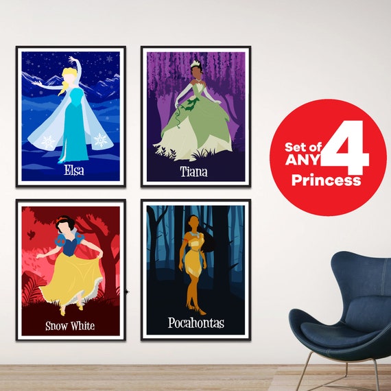 Minimalist Disney Princess Posters